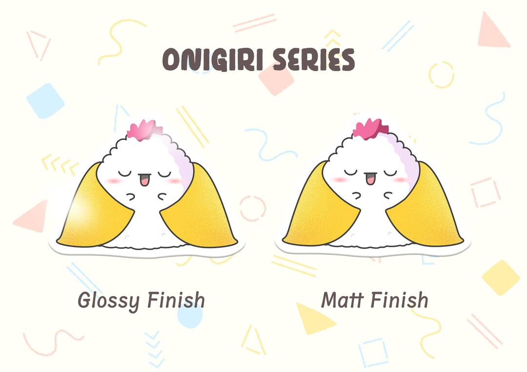 Tamago Onigiri Vinyl Sticker | Kawaii Stickers, Onigiri Stickers | Cute ...