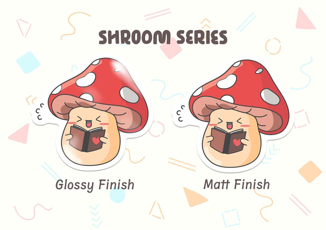 Loved Shroom Vinyl Sticker | Kawaii Stickers, Onigiri Stickers | Cute ...