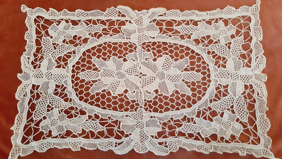Belgian Lace Mat 15 X 9.5 Inches - Etsy