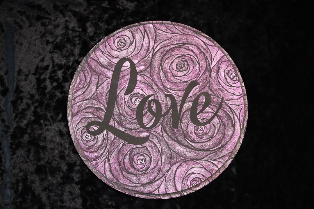 Custom Name/word Watercolor Painting With Shimmery Rose Design ...