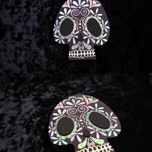Hand-painted Shimmering Sugar Skull Painting - Halloween/dia De Los ...