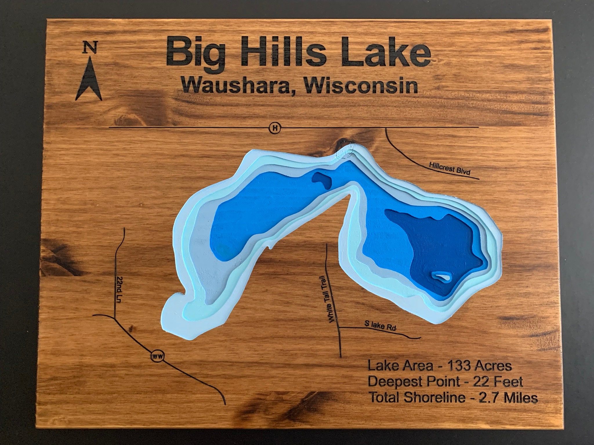 Custom Layered Paper Bathymetric Map | Personalized Map Art | Wall Art ...