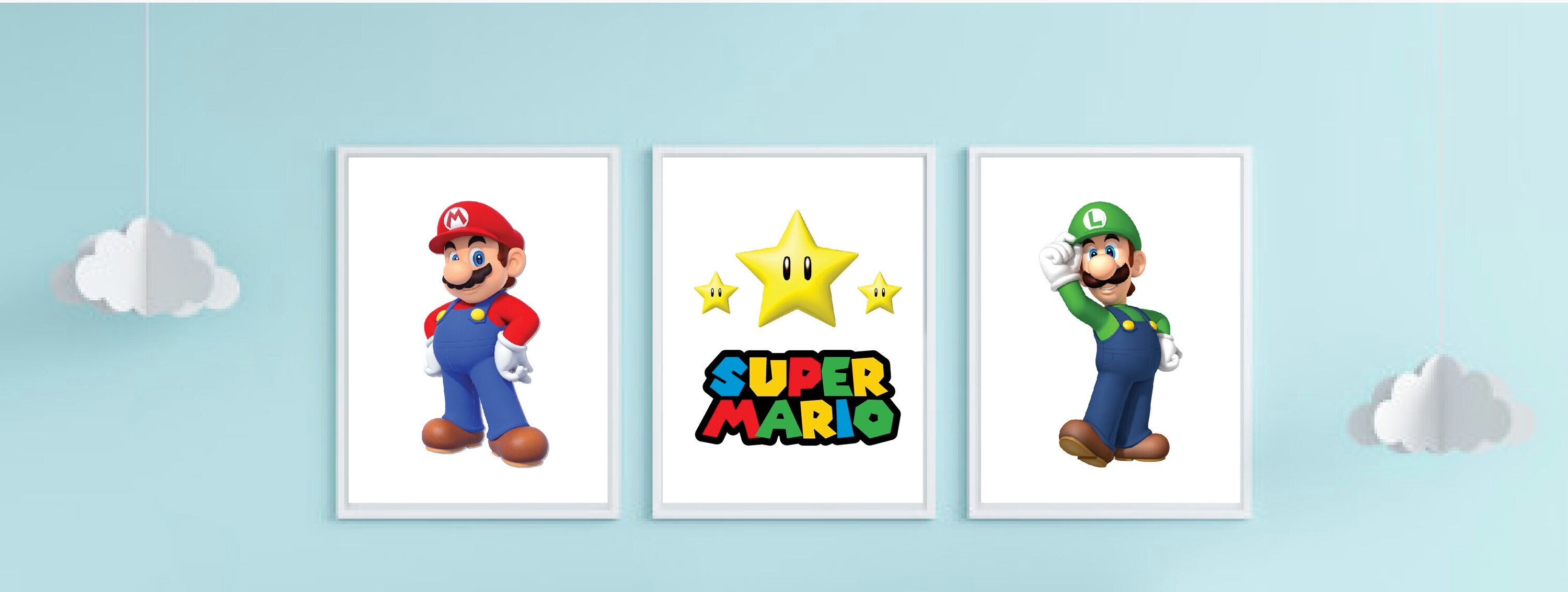 Super Mario Wall Art A4 Sets Set of 3 or Full Set - Etsy
