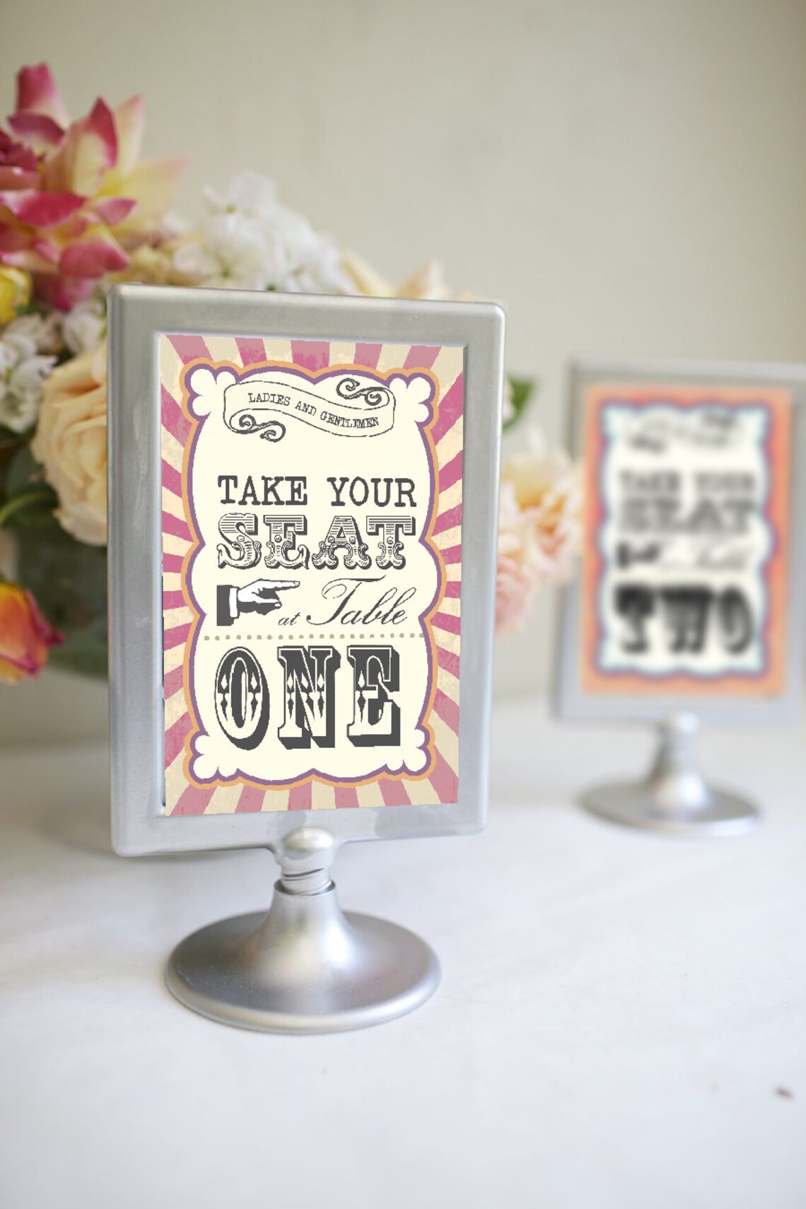 Wedding Table Numbers 6-10 Printable Carnival Circus Theme - Etsy