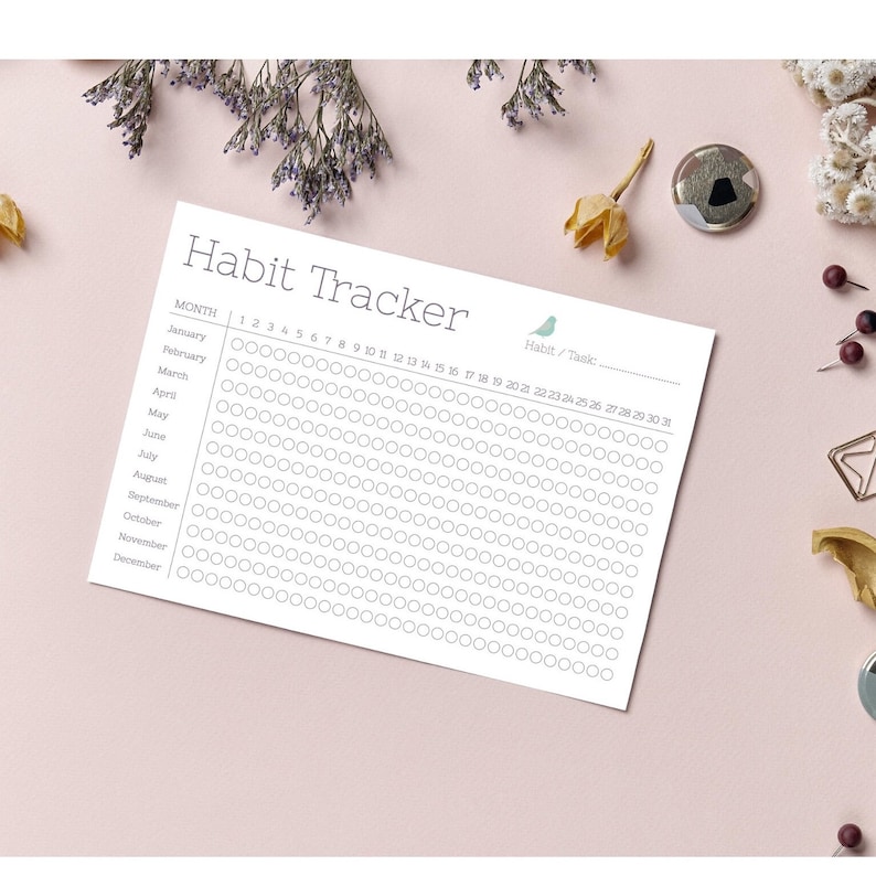 Habit Tracker, Task Organiser, A4, Printable - Etsy