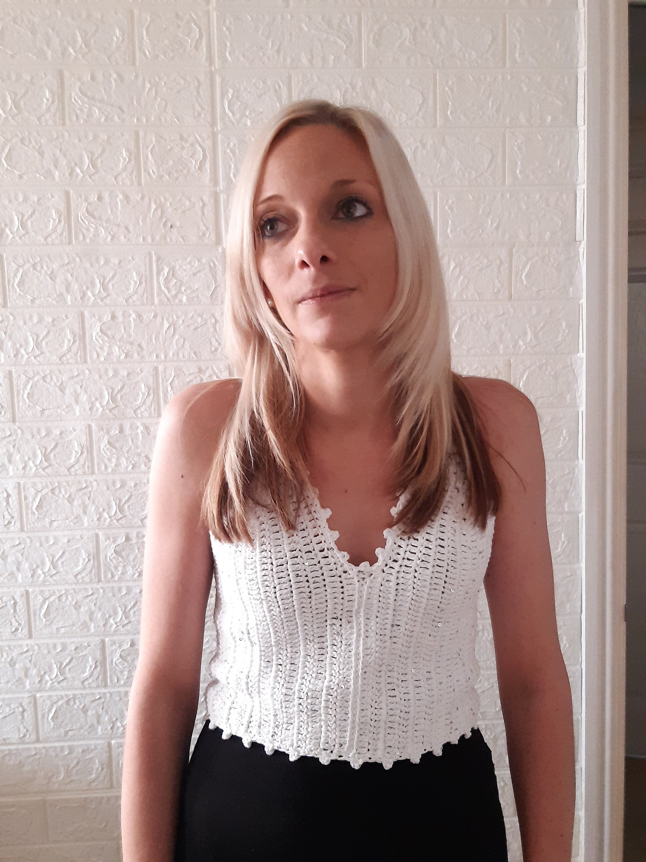 Women Crochet Halter Tops Summer Tops Crop Crocher Party Top Crochet