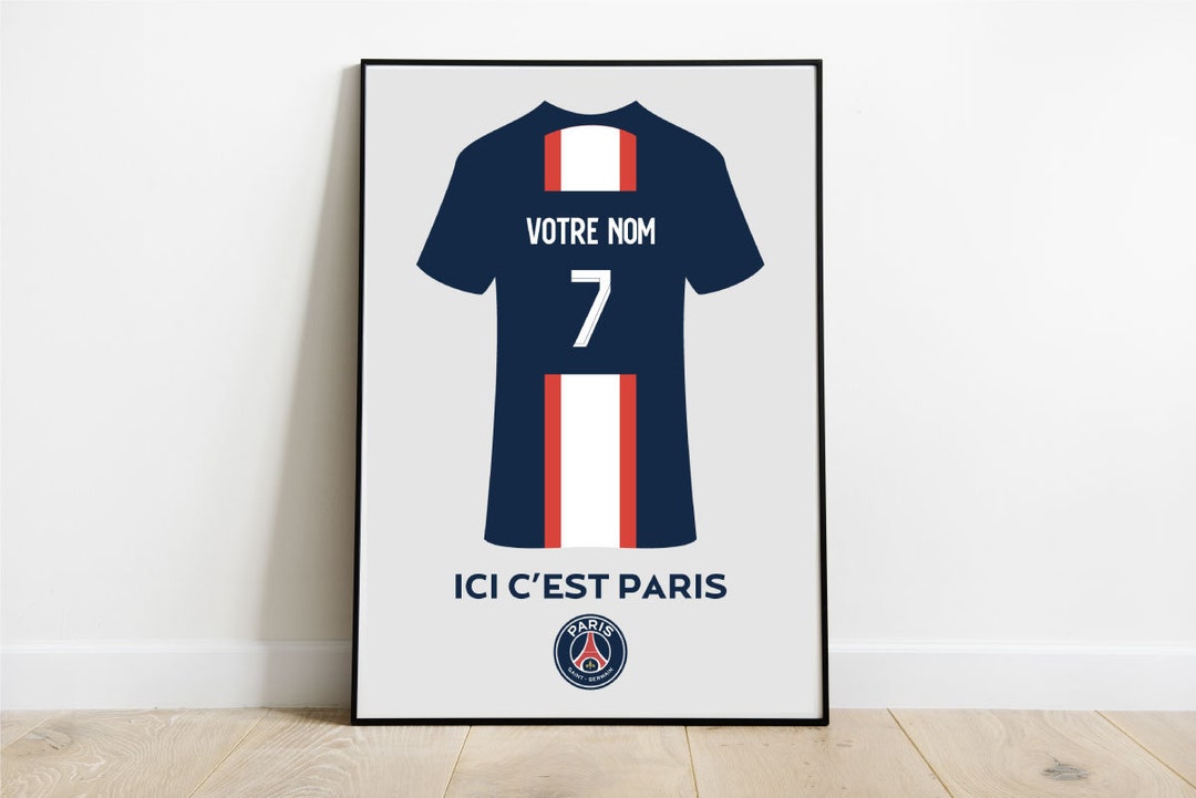Personalized PSG FOOT Poster, ICI C'est Paris, Customizable Football ...