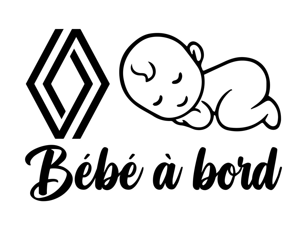 Baby Sticker on Board Renault Logo - Etsy