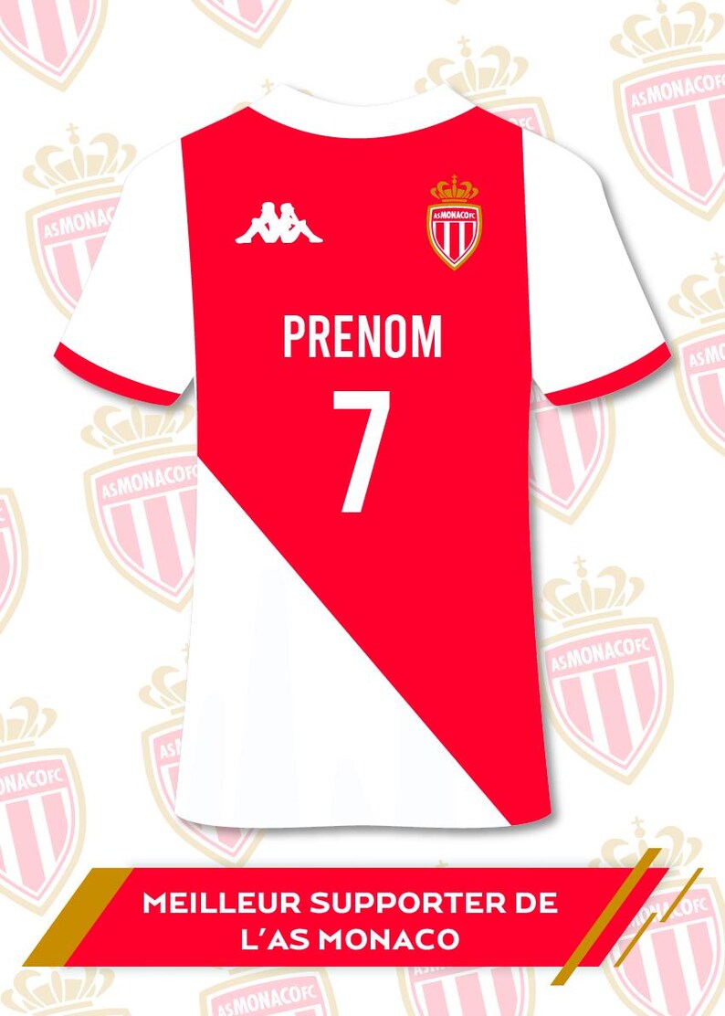 AS MONACO Custom Jersey Poster: Perfect Wall Decoration for Fans. A ...