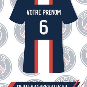 Personalized PSG Football Poster - Football Poster With Name - Gift for ...