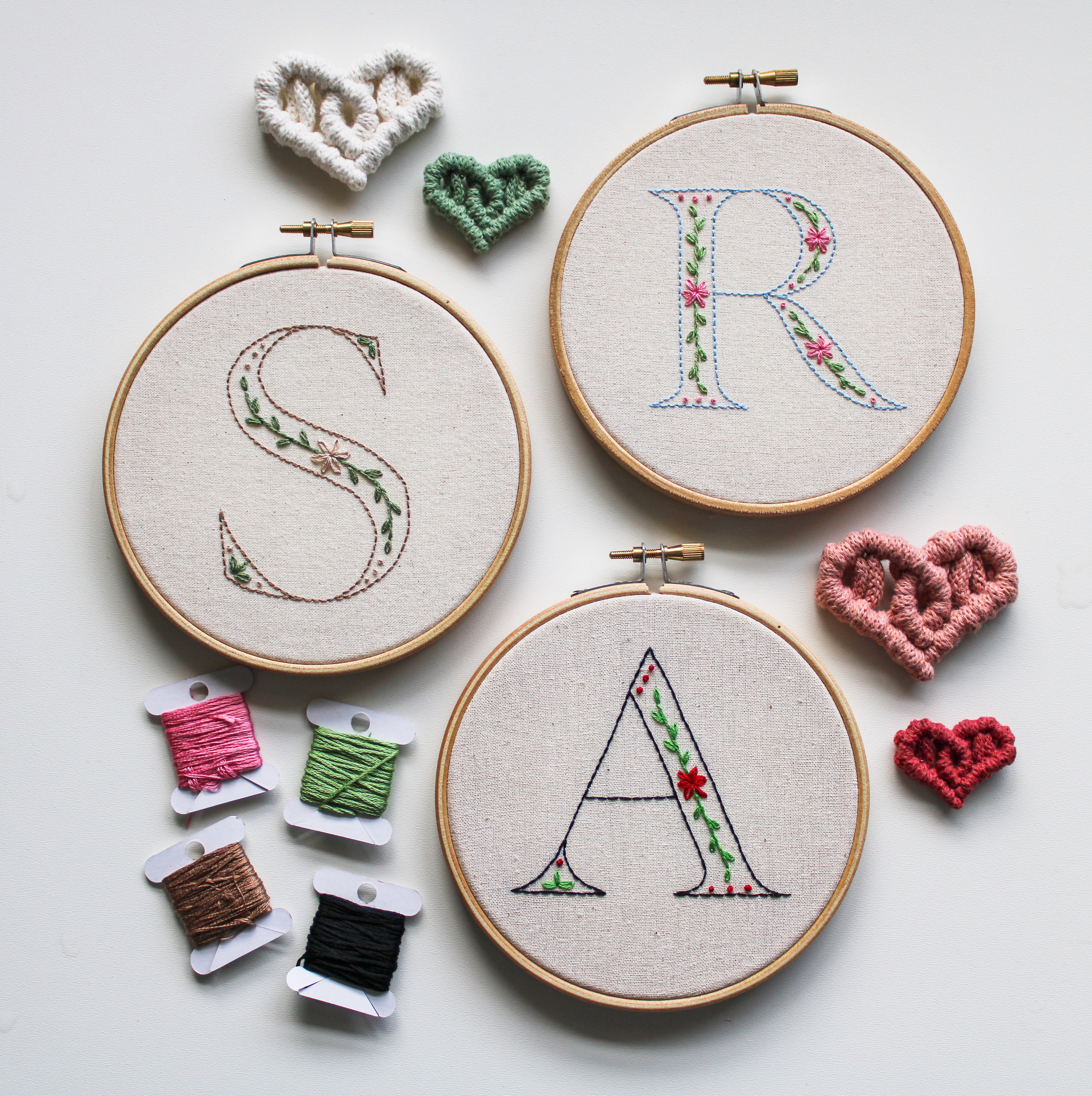 PDF Embroidery Pattern for Beginners Initials Full Alphabet | Etsy