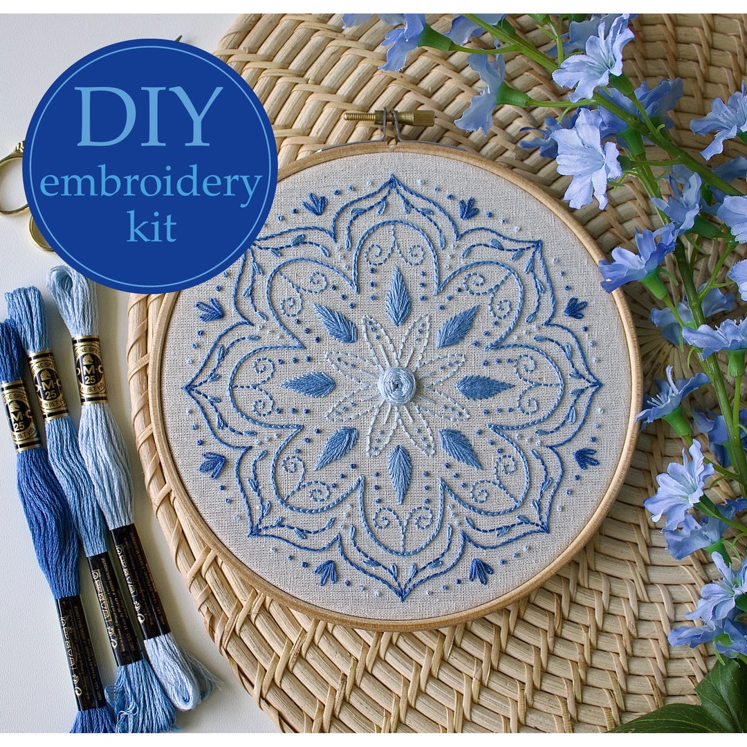 DIY Embroidery Kit for Beginners Mandala - Etsy