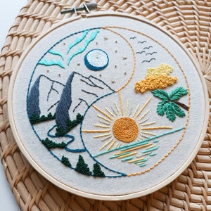 PDF Embroidery Pattern for Beginners - Balance - Etsy