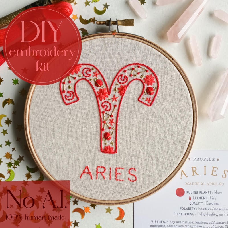 Aries Embroidery Kits - Etsy UK