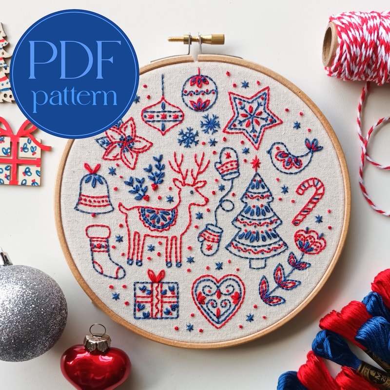 Scandi Embroidery Pattern - Etsy