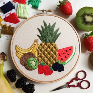 PDF Embroidery Pattern - Summer Fruits - Etsy