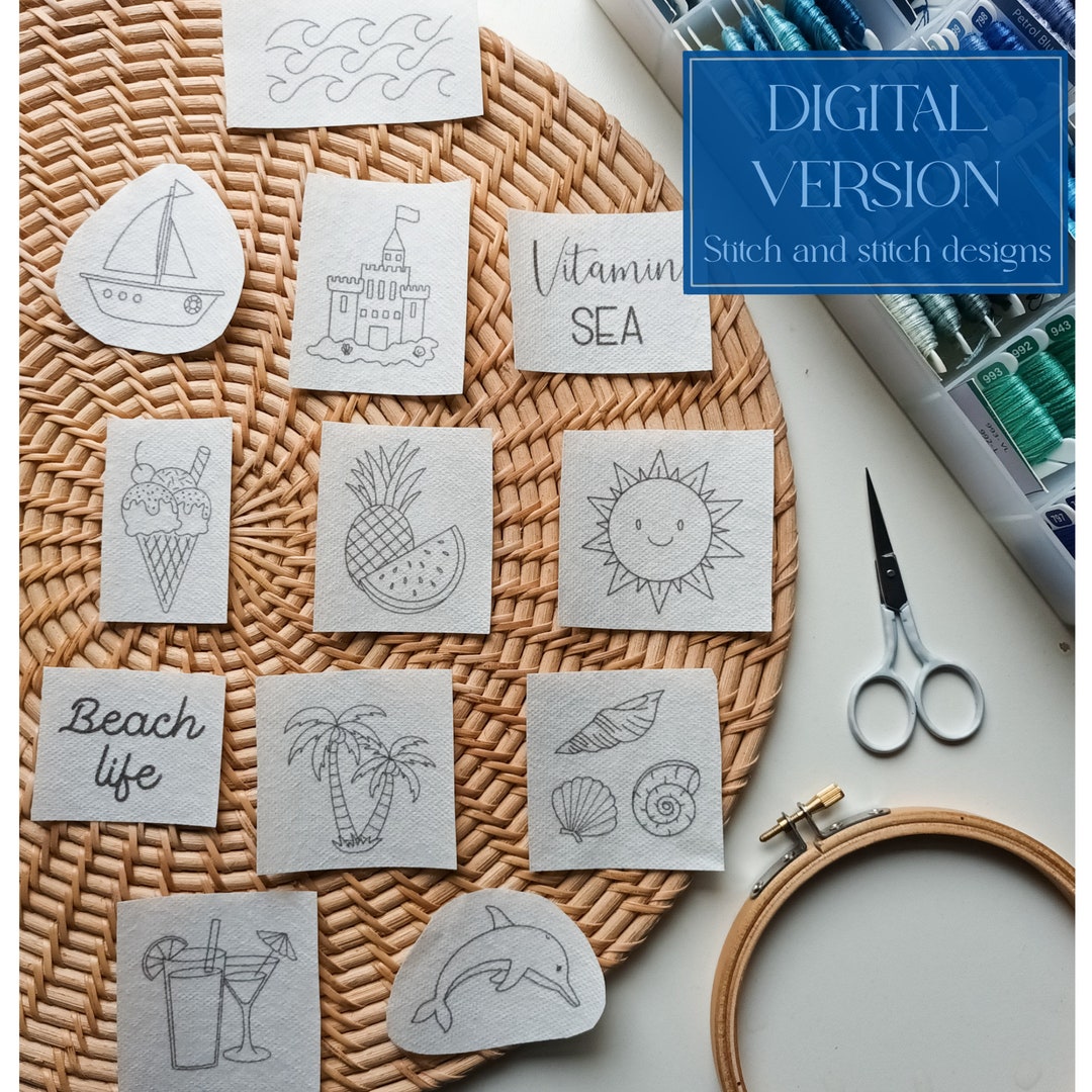 Digital Downloadable - Stick and Stitch Designs: Summer - Etsy
