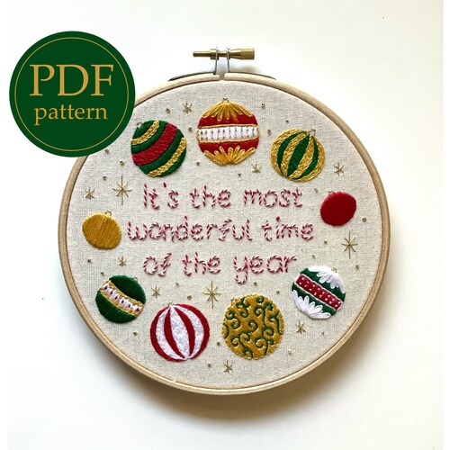 Christmas Embroidery Pattern Embroidery PDF and Video - Etsy UK