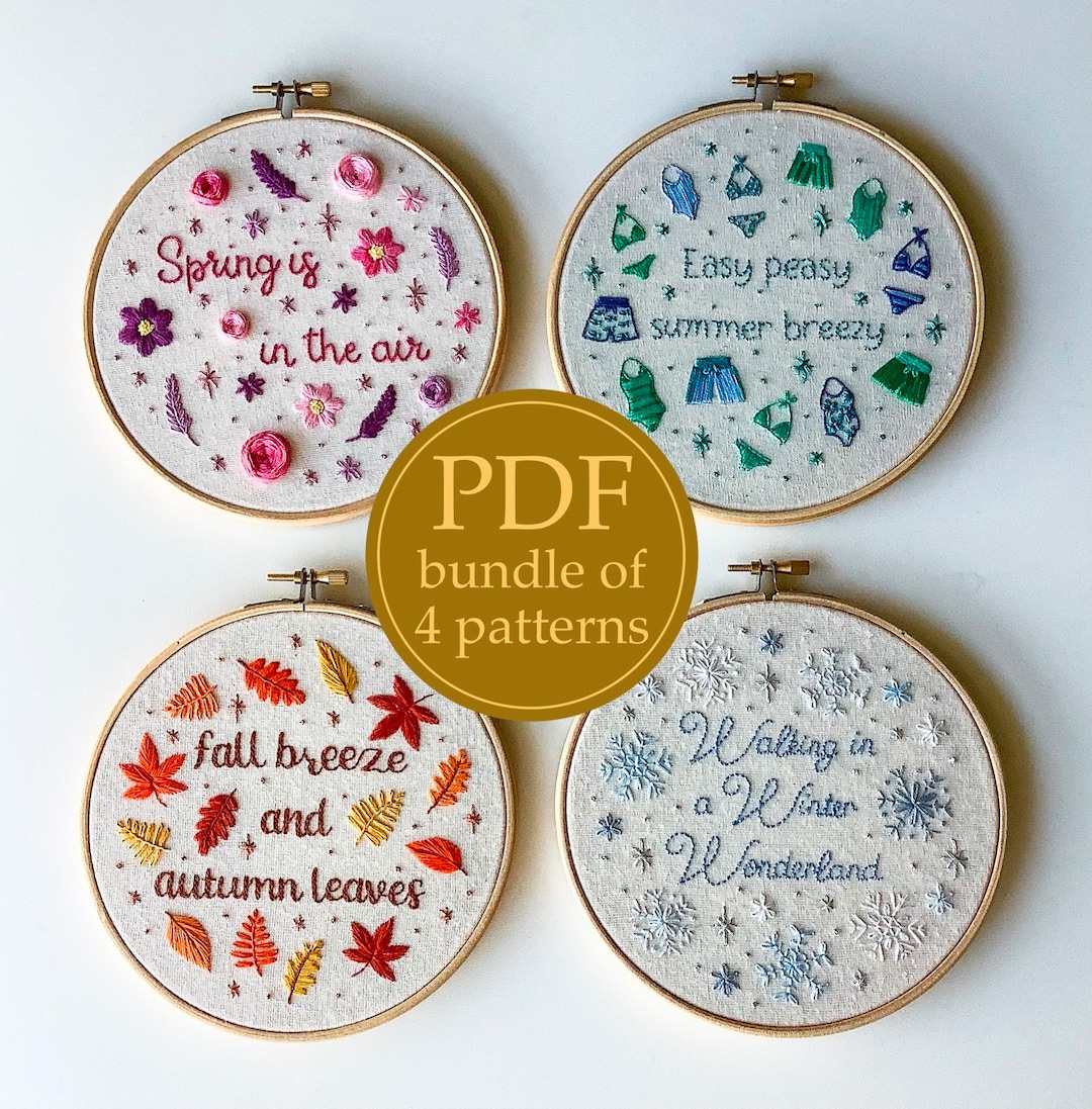 PDF Bundle of 4 Patterns - Seasons - Etsy