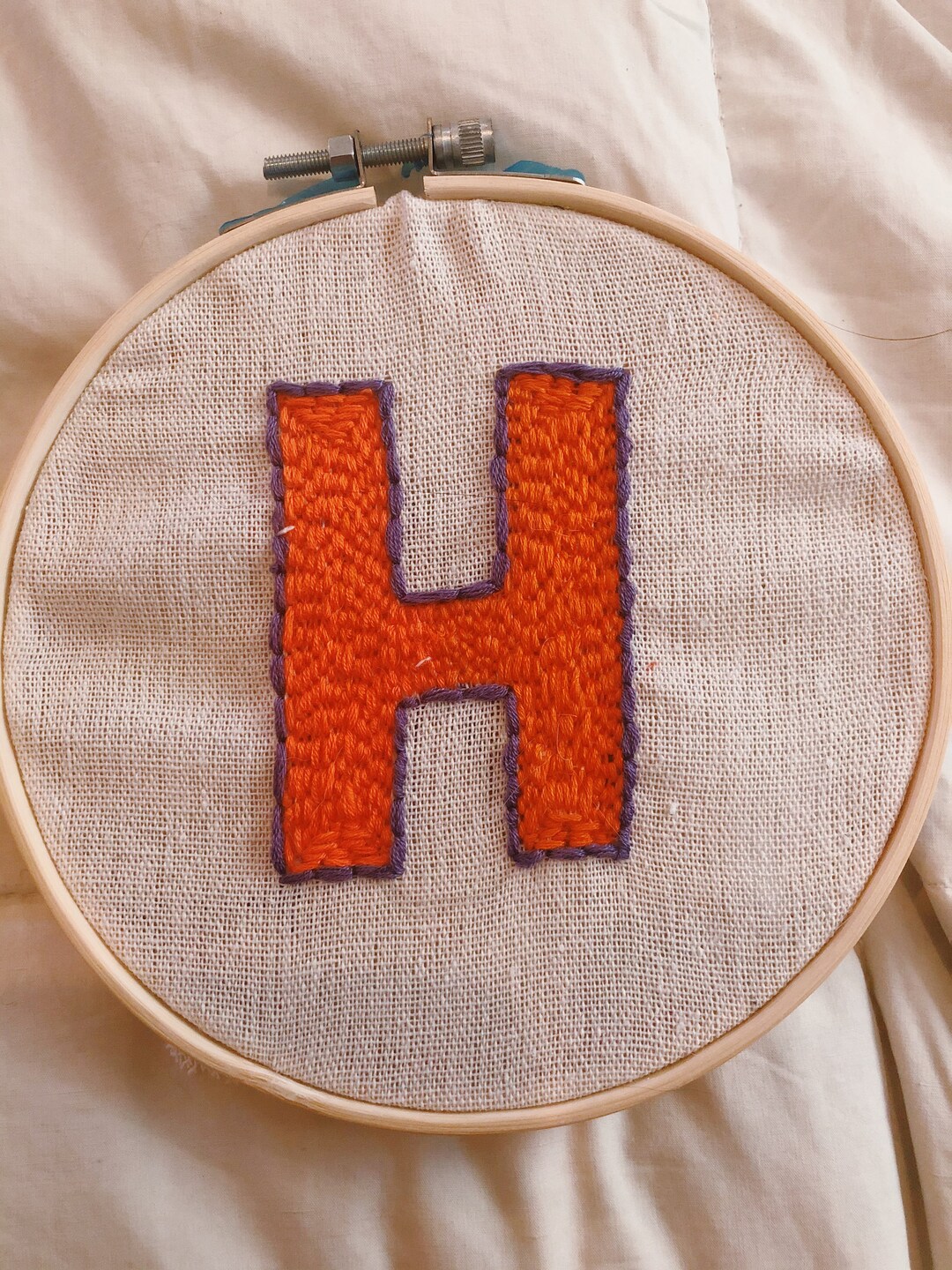 Hobart College Hand Embroidery in Hoop - Etsy