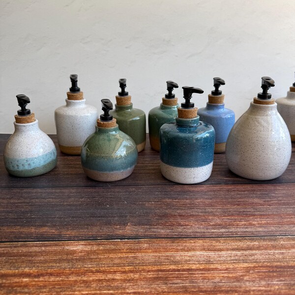 Handmade Ceramic Soap Dispenser - Etsy