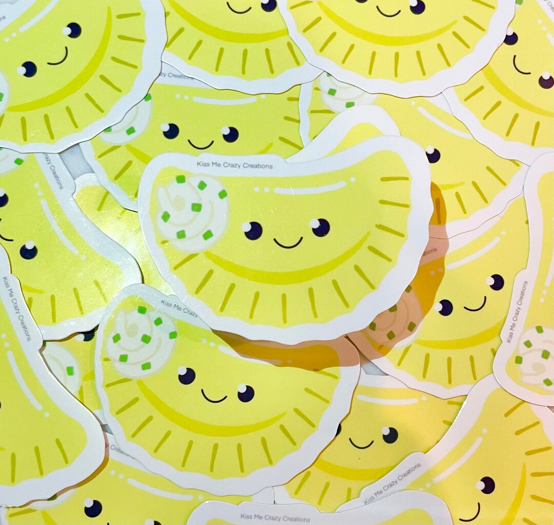 Pierogi Sticker| Water-resistant Sticker| Water Bottle Sticker | Food ...
