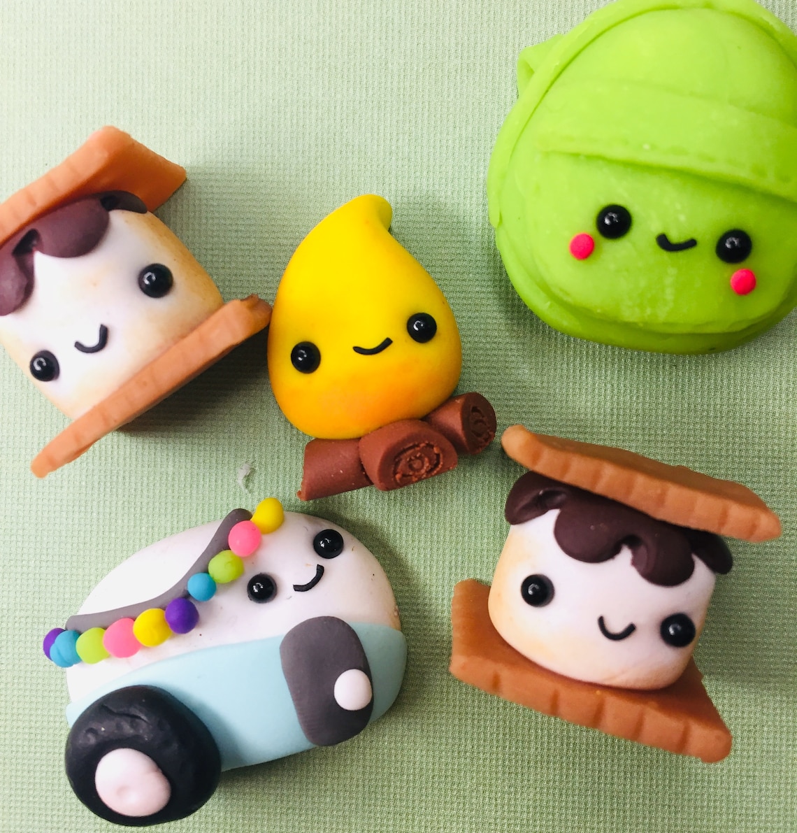 Camping Magnet Set of 4| Camper Magnet| Happy Camper Gift| Cabin Decor ...