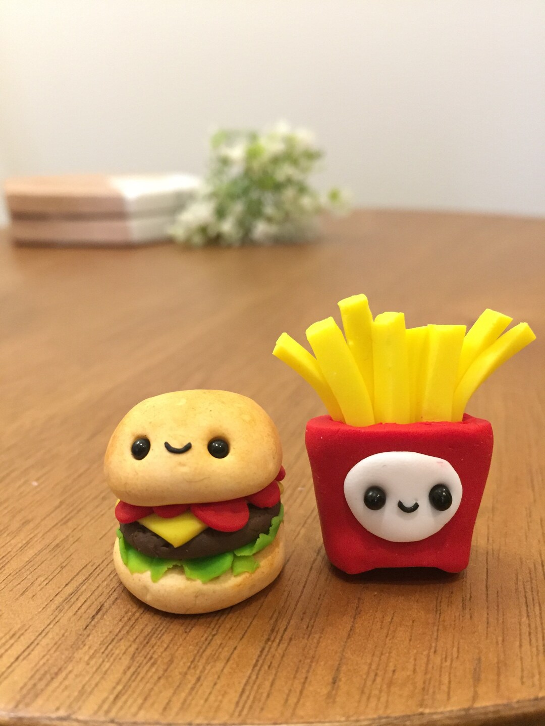 Hamburger and or French Fries Magnet| Takeout Food Gift| Polymer Clay ...