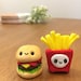 Hamburger and or French Fries Magnet Takeout Food Gift Polymer Clay ...