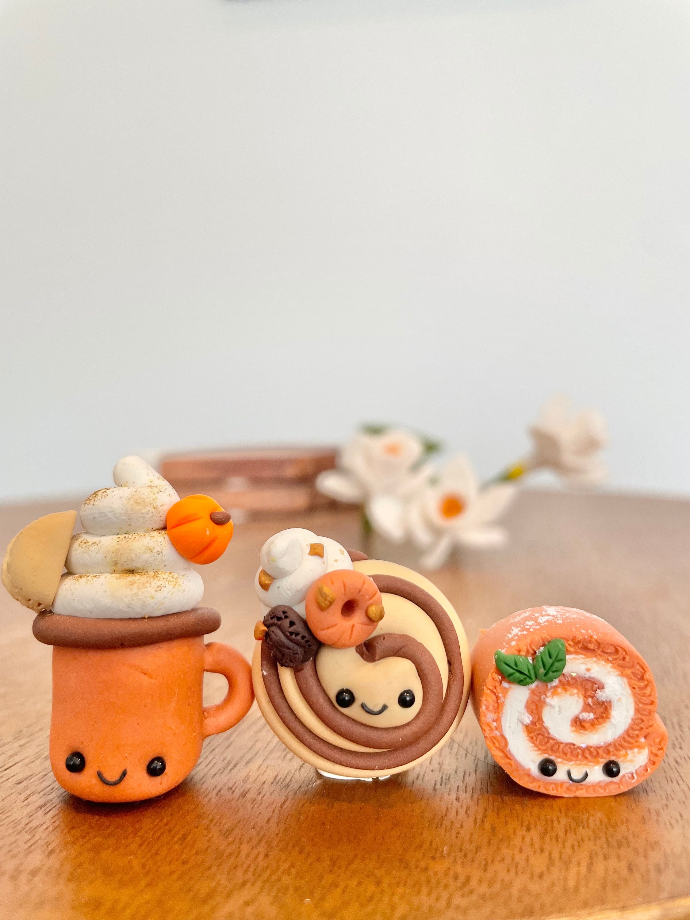 Handcrafted Pumpkin Spiced Latte Polymer Clay Magnet, Coffee Lover Gift ...