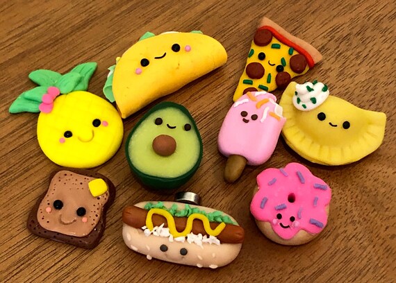 Cute Food Clay Figures