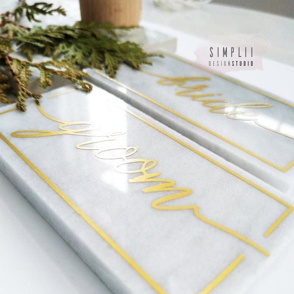 Marble Name Cards - Etsy