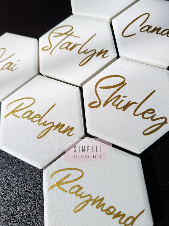 Name Tiles Wedding Personalised Wooden Wedding Place Names,