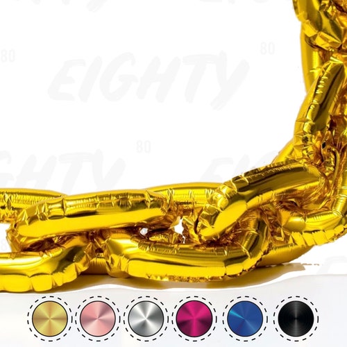 10 CHAIN LINK BALLOONS /silver/ Gold / Rose Gold/ Black/ Pink/ - Etsy