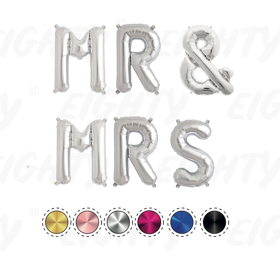 Mr,Mrs Mrs,Mrs Mr,Mr Mx,Mr Mx,Mrs Mx,Mx Non Floating Foil Balloons ...