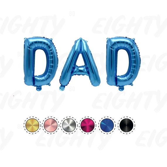Dad Fathers Day Balloons 16inch Air Balloons NO HELIUM | Etsy