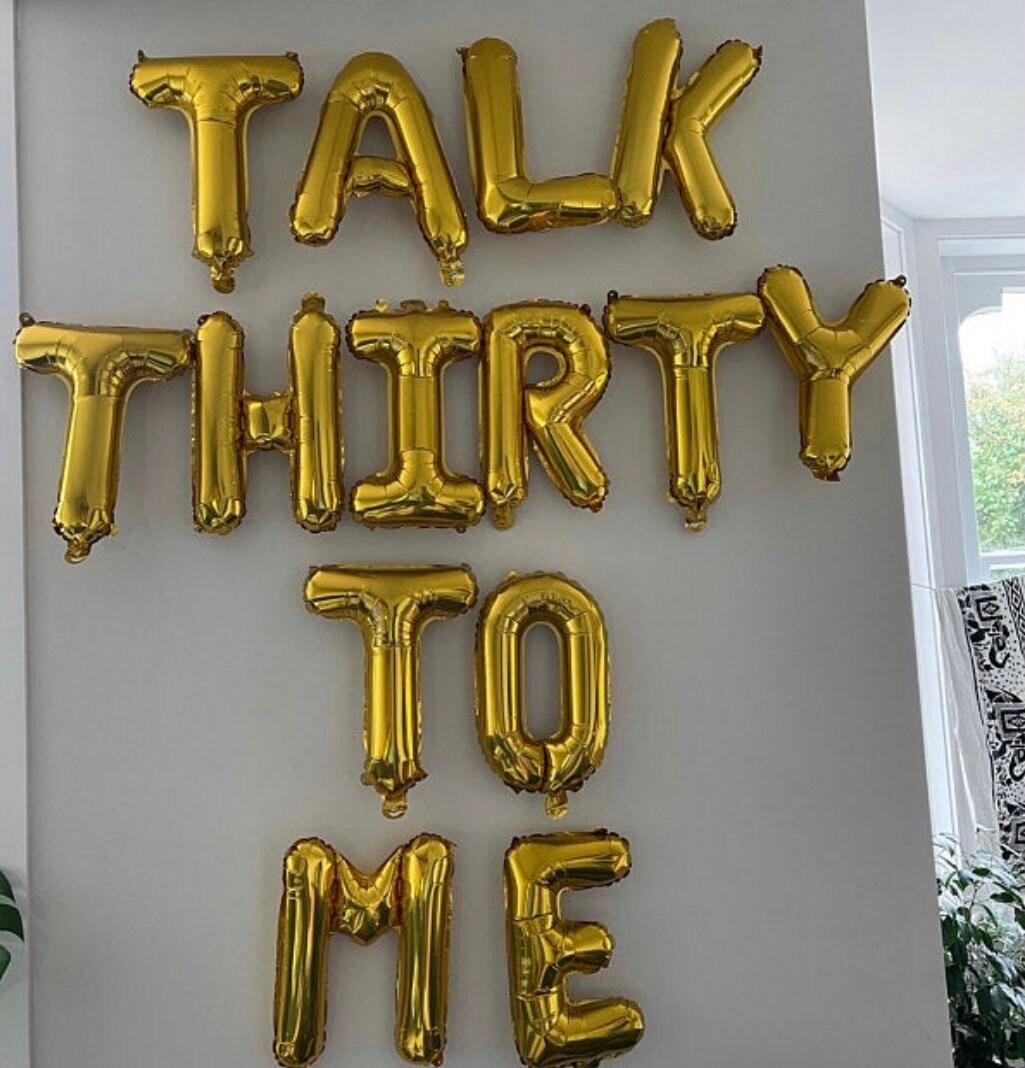 Talk Thirty to Me Balloons NO HELIUM Just Air Balloons - Etsy UK