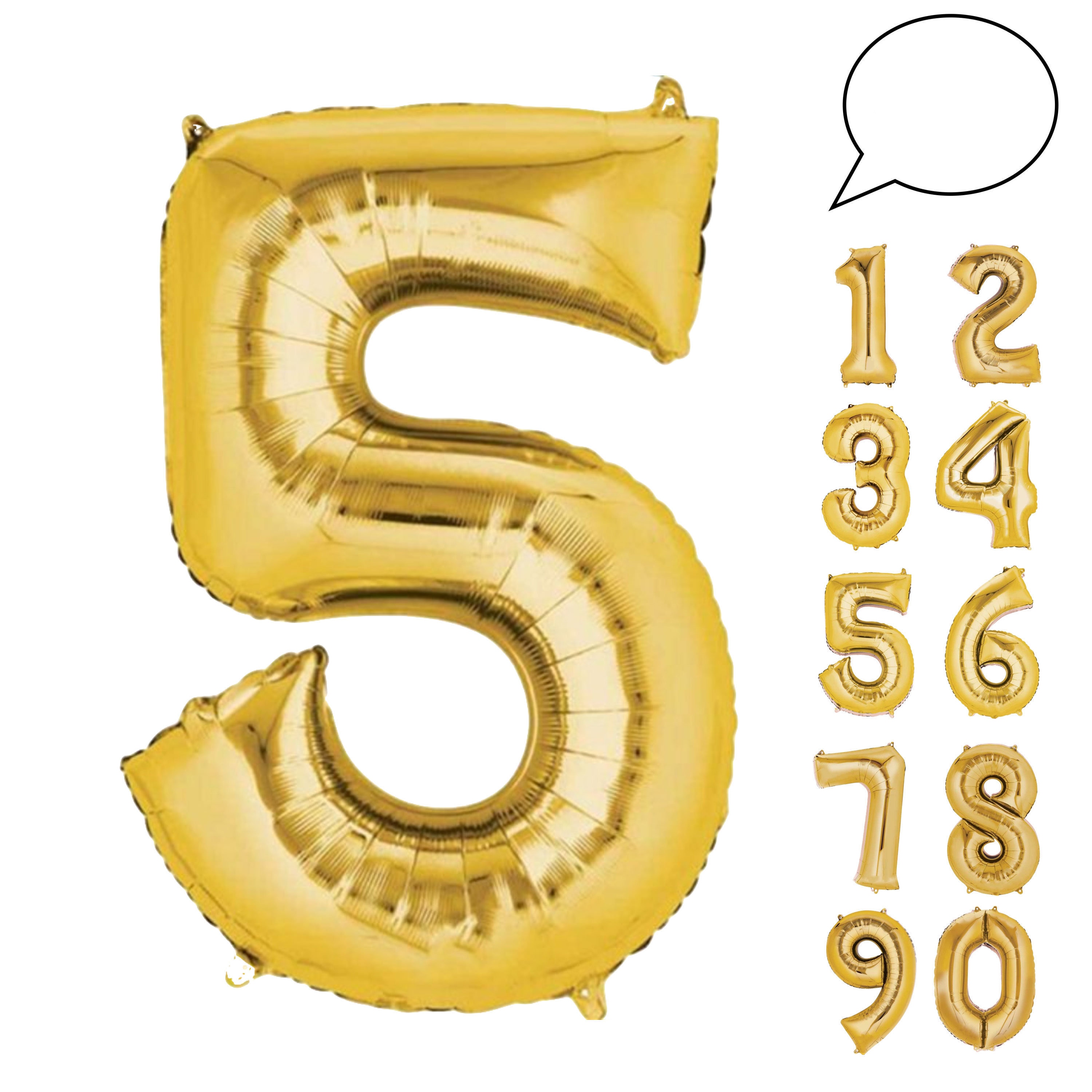 Giant 40 Inch Number Balloons helium or Air Flat Packed - Etsy UK