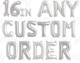 Letter Balloons Any Custom Phrase 16 Inch Alphabet | Etsy