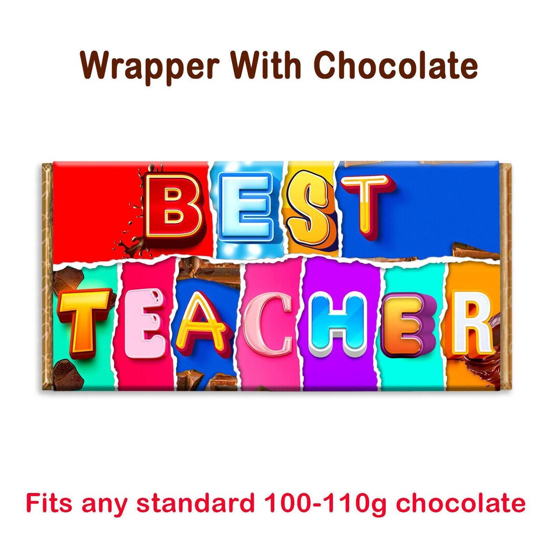 Best Teacher Novelty Chocolate Bar Wrapper Gift for University School ...
