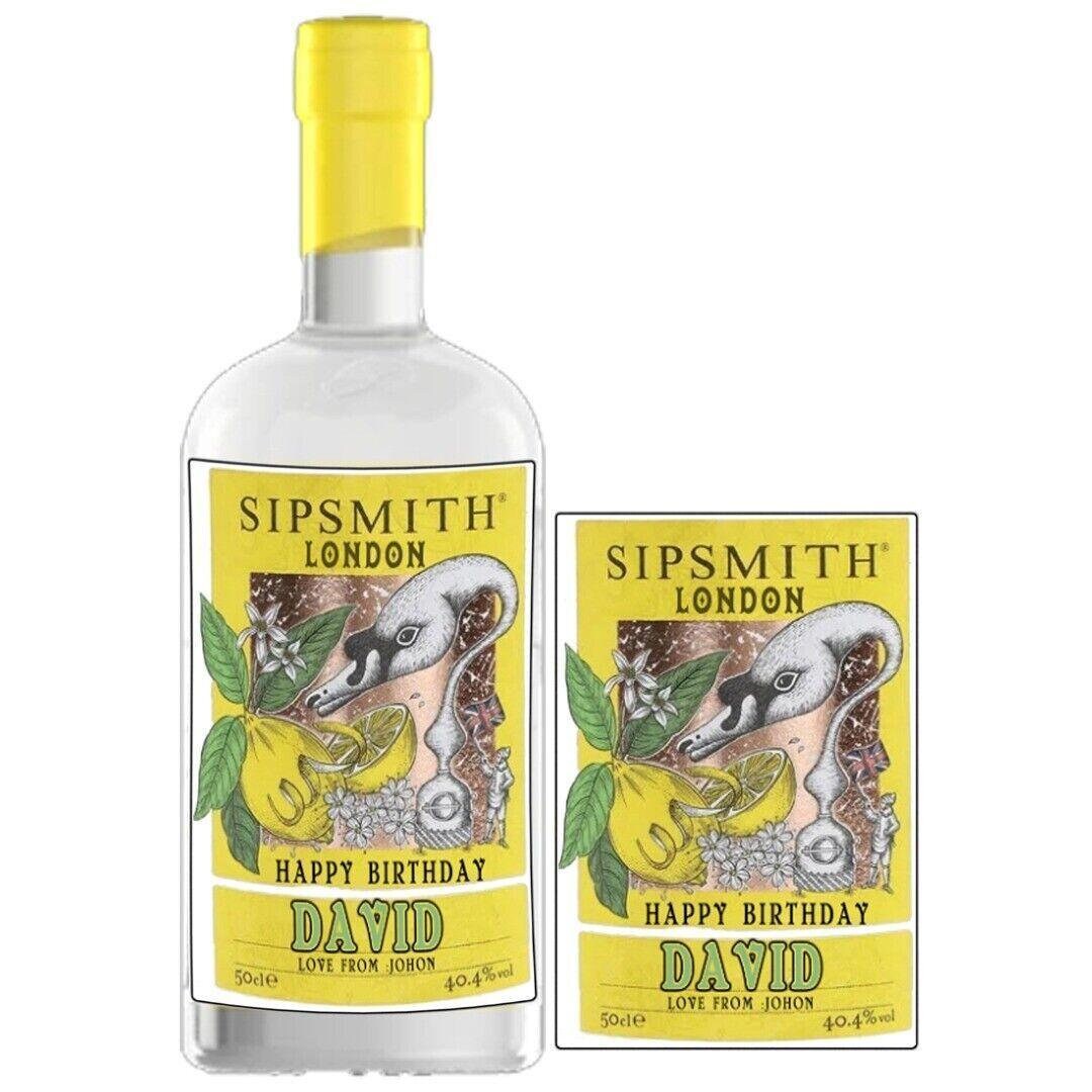 Sipsmith Lemon Drizzle Gin Bottle Label Birthday Any Occasion Bl127 - Etsy