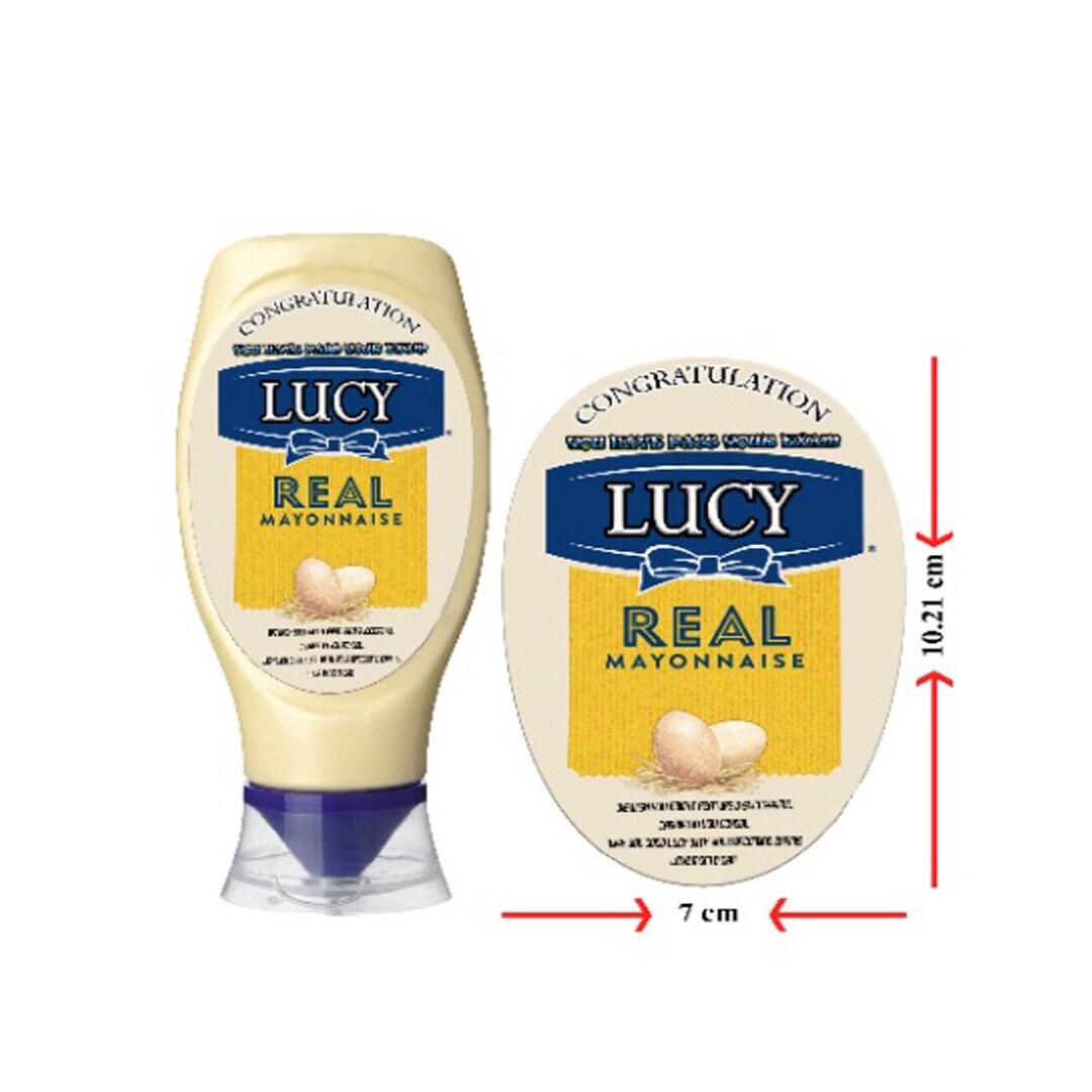 Personalised Customised Bottle Label Sticker for Hellmanns Real ...