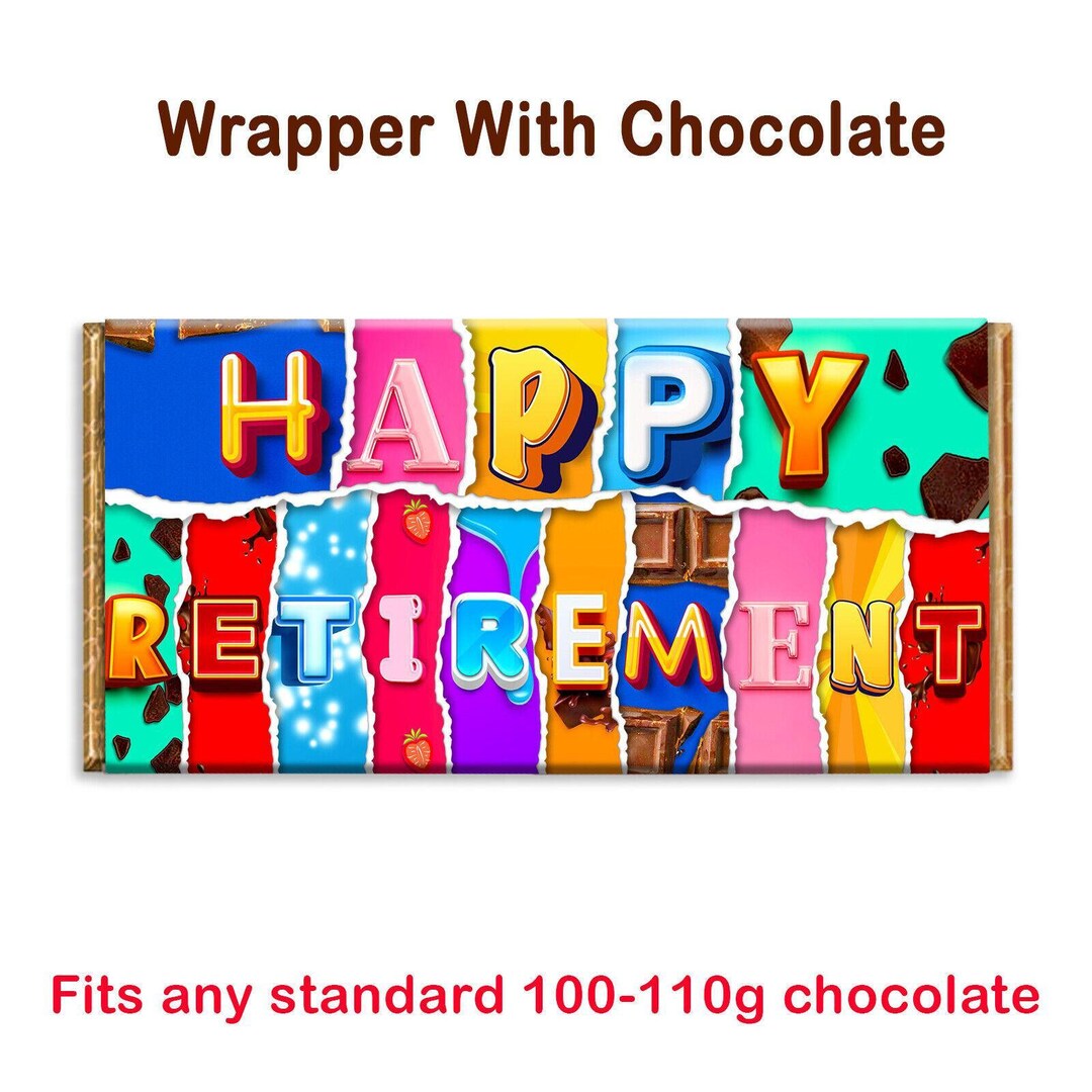 Happy Retirement Novelty Chocolate Bar Wrapper Lovely Gift Present for ...