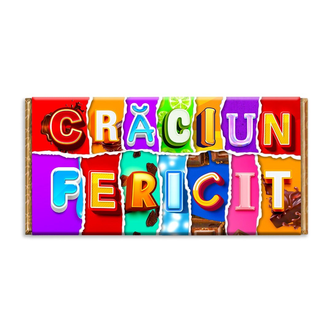 Craciun Fericit Merry Christmas Xmas Romanian Chocolate Bar Wrapper ...