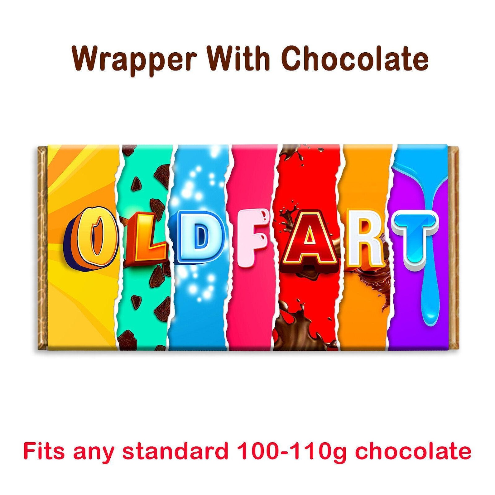 Oldfart Funny Chocolate Bar Wrapper Novelty Gift Present for Daddy ...