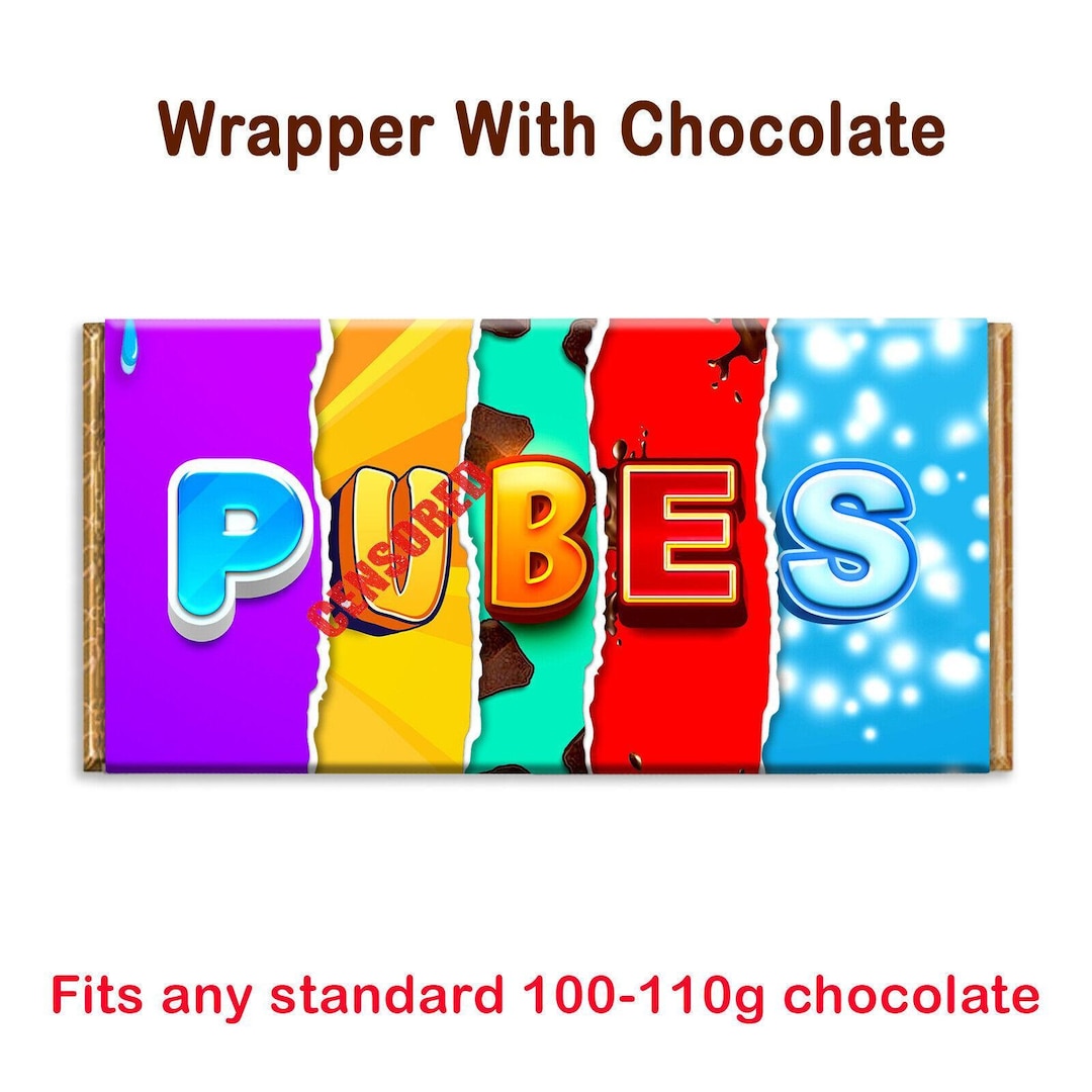 P*bes Funny Rude Chocolate Bar Wrapper Novelty Gift Present Birthday ...
