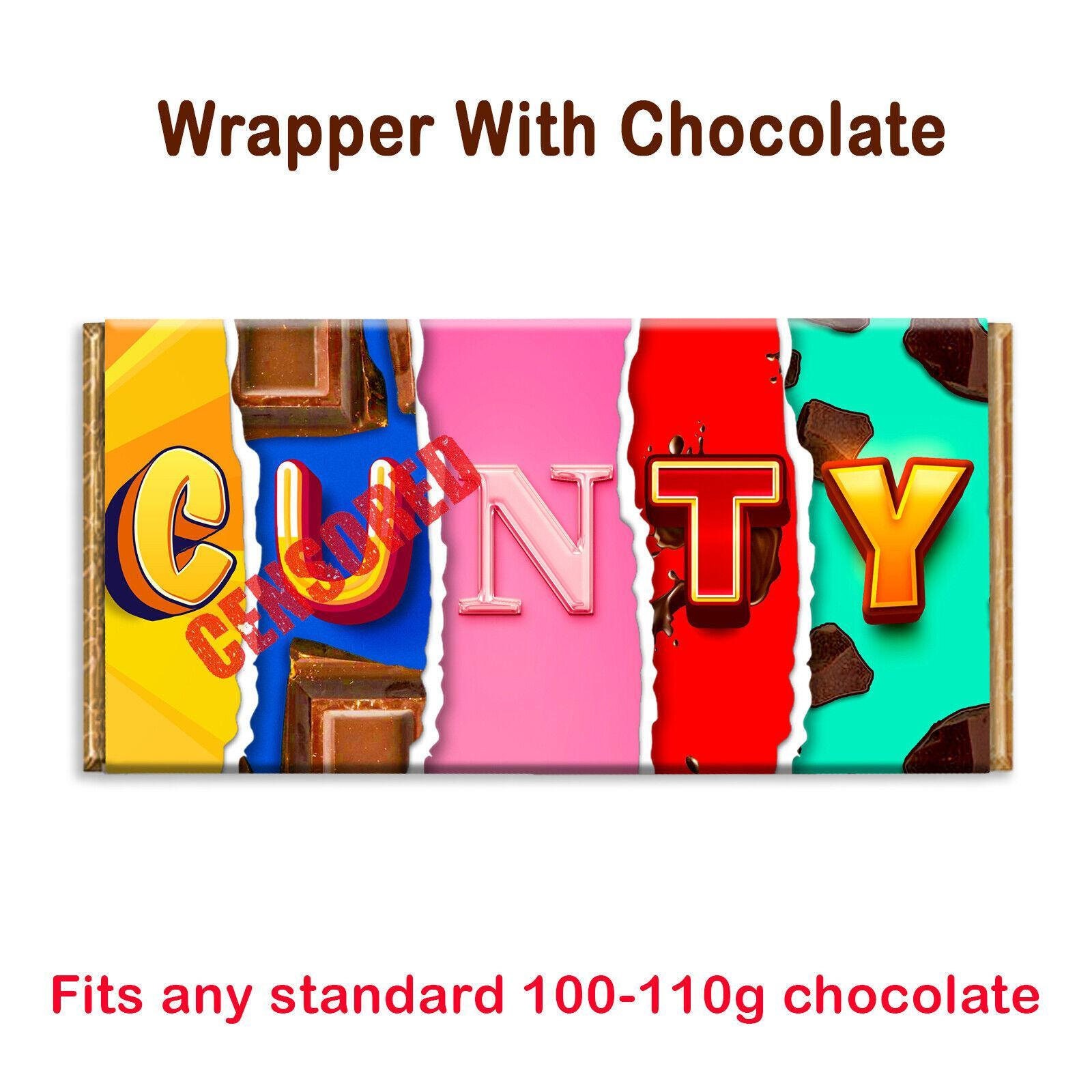 Rude Funny Chocolate Bar Wrapper Novelty Gift Present for Birthday ...