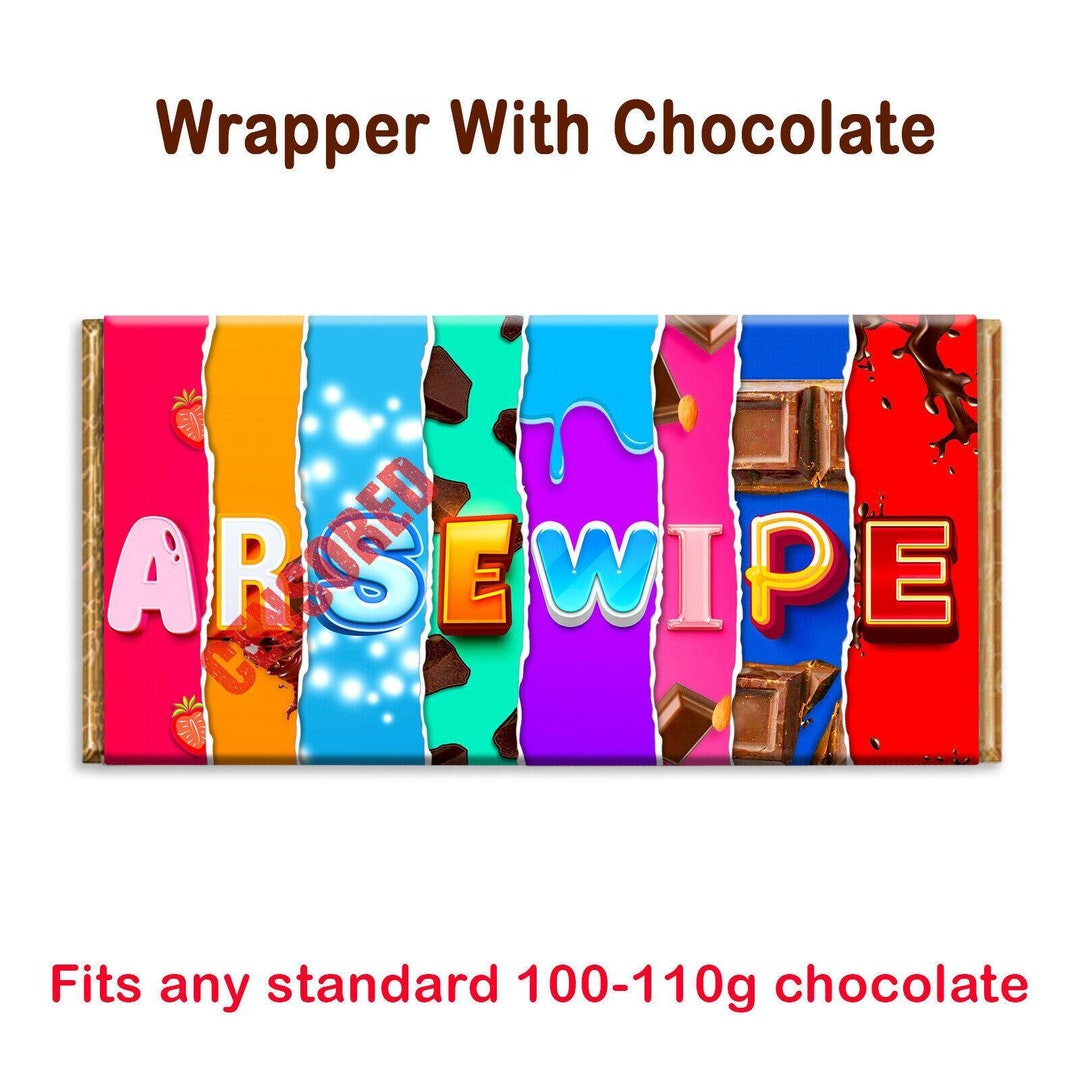 Arswipe Novelty Chocolate Bar Wrapper Funny Gift Birthday Valentine ...