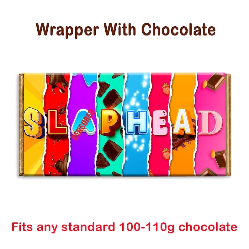 Rude Funny Chocolate Bar Wrapper Novelty Gift Present for Birthday ...