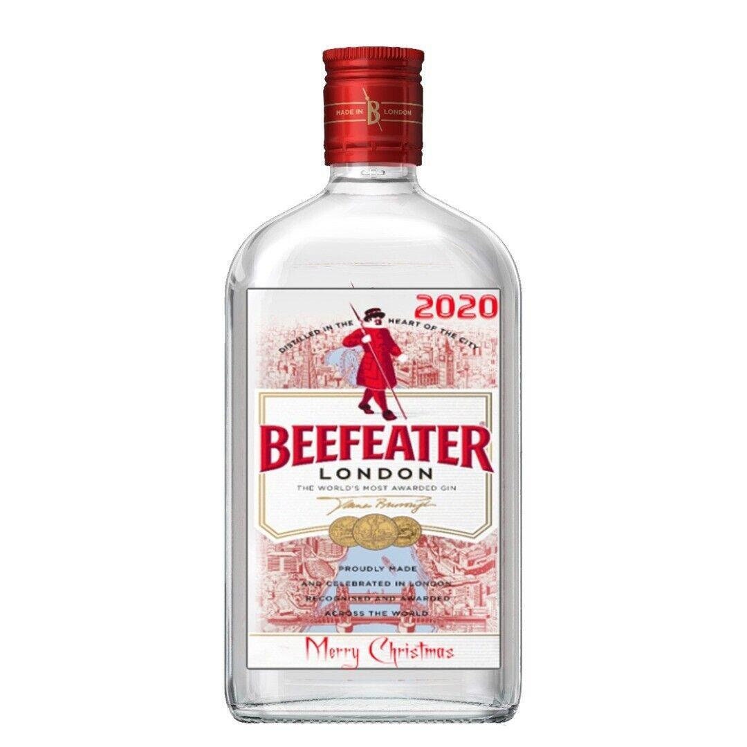 Personalised Beefeater Gin Bottle Label for Christmas Xmas Any Occasion ...
